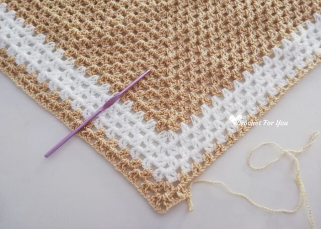 Crochet V Stitch Triangle Shawl Free Pattern - Crochet For You