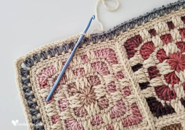 Crochet Checkerboard Granny Square Blanket - Crochet For You
