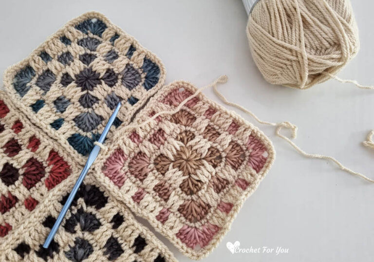 Crochet Checkerboard Granny Square Blanket - Crochet For You