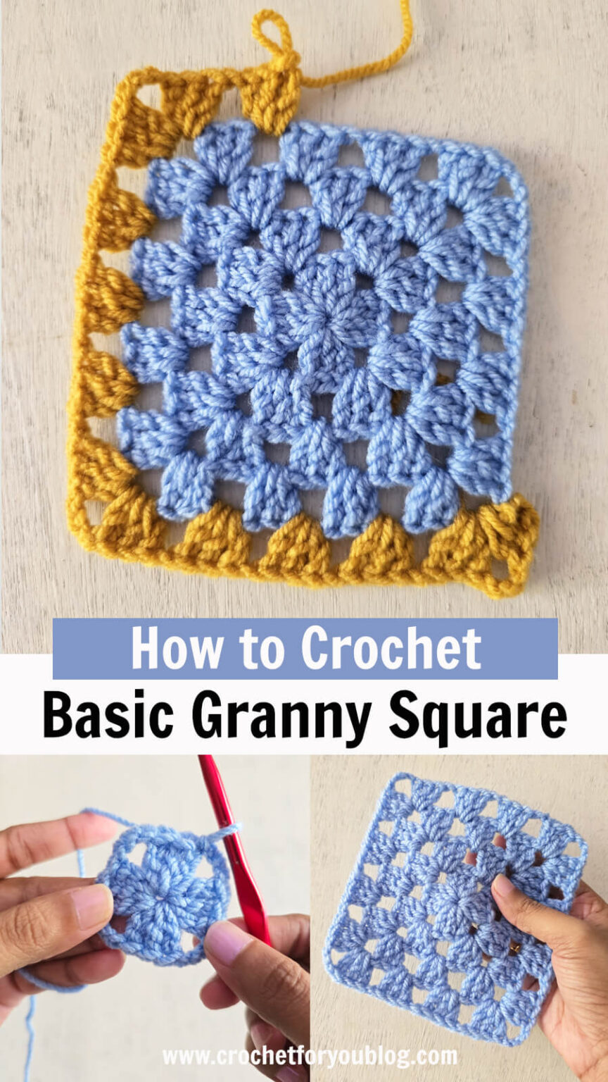 How To Crochet Basic Granny Square - Crochet For You